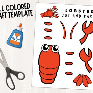 Lobster Craft for Kids | Ocean Habitat Activities | Ocean Animal Craft ...
