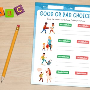 Good and Bad Behavior Sorting Activity | Cut and Paste | Good Vs Bad ...