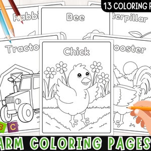 Printable Farm Coloring Pages for Kids, Farm Animals Coloring Sheets ...
