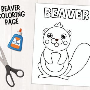 Printable Beaver Craft Template for Kids | Canada Day Activity | Summer ...