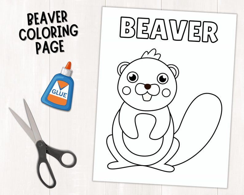 Printable Beaver Craft Template for Kids | Canada Day Activity | Summer ...