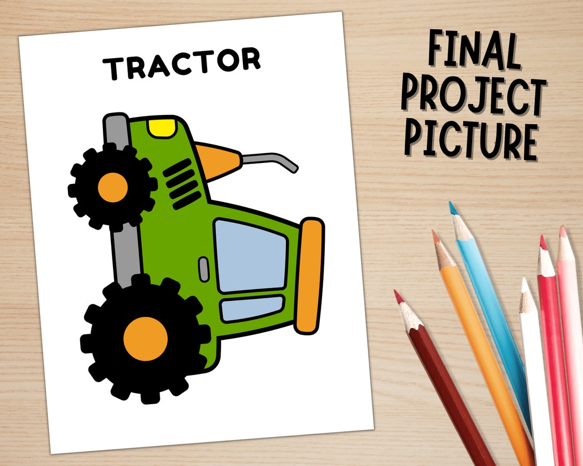 Printable Tractor Craft | Transportation Craft | Build a Tractor | Cut ...