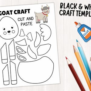 Printable Goat Craft Template | Farm Animal Craft for Kids | Farm ...