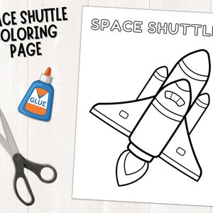 Printable Space Shuttle Craft for Kids | Outer Space Activity | Color ...