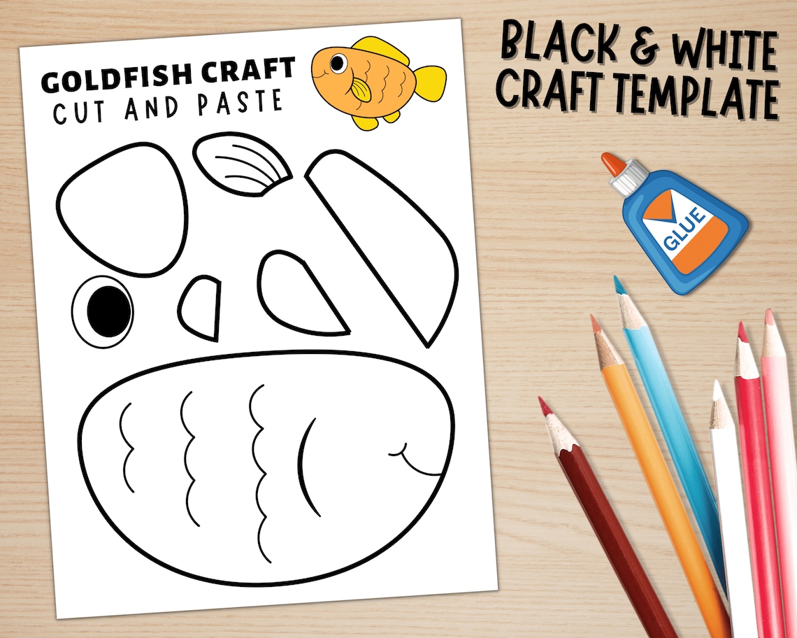 Goldfish Craft for Kids Sea Life Activity Ocean Animals Craft Cut ...