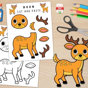 Printable Deer Craft Template | Forest Animal Crafts | Farm Animals ...