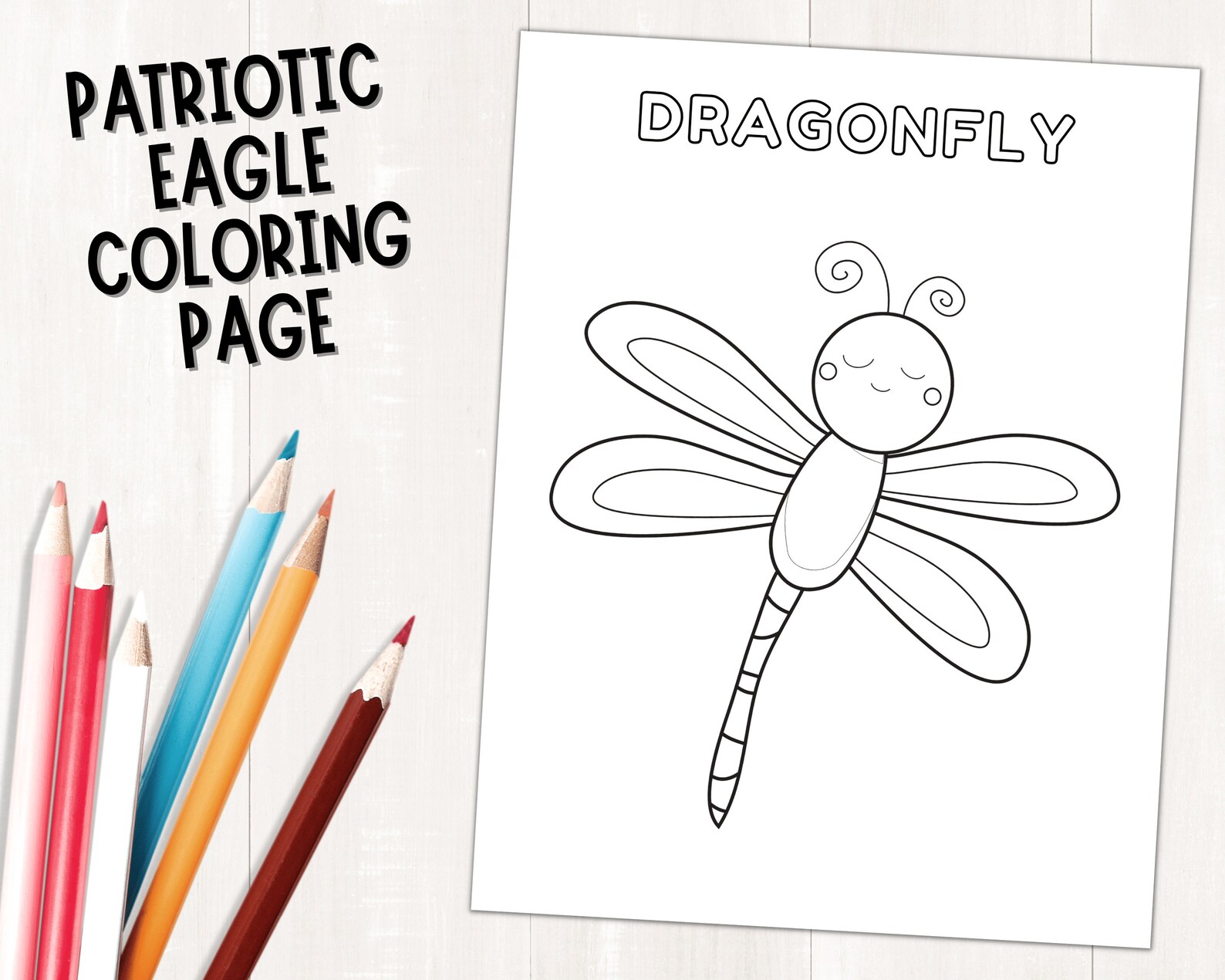 Printable Dragonfly Craft for Kids | Spring Activities | Insect Craft ...