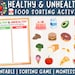 Food Groups Sorting Activity | Printable | Healthy Vs Unhealthy Food ...