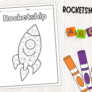 Outer Space Dot Marker | Printable Space Do a Dot Coloring Pages ...