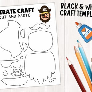 Pirate Craft Template for Kids | Printable Cut & Paste Activity ...