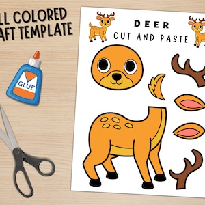 Printable Deer Craft Template | Forest Animal Crafts | Farm Animals ...