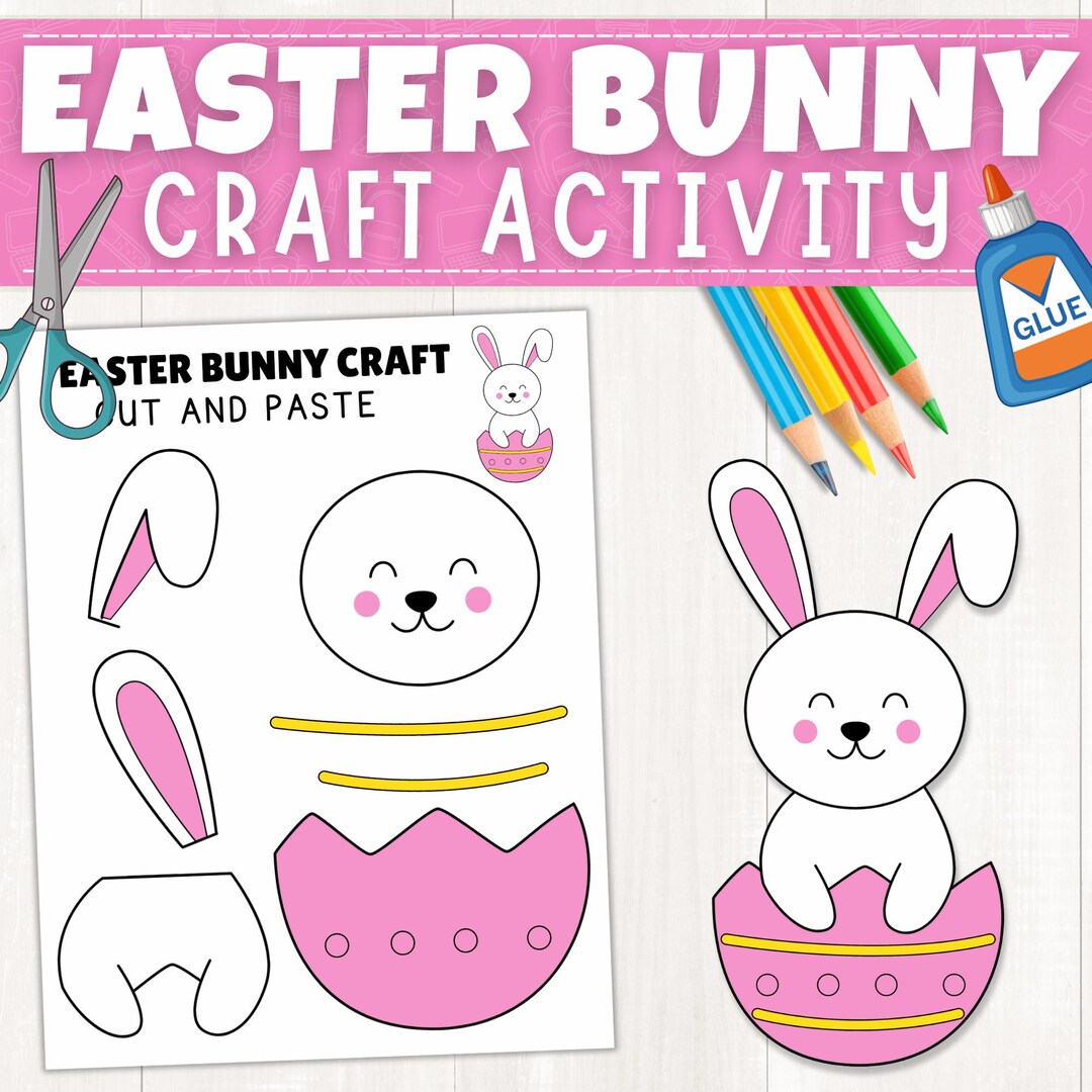 Printable Easter Bunny Craft Template | Easter Craft for Kids | Spring ...