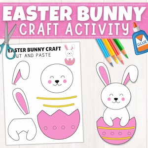 Printable Easter Bunny Craft Template | Easter Craft for Kids | Spring ...