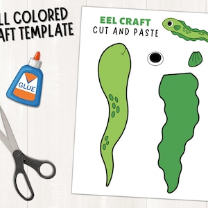 Eel Craft Template for Kids | Sea Life Activities | Ocean Animal Craft ...