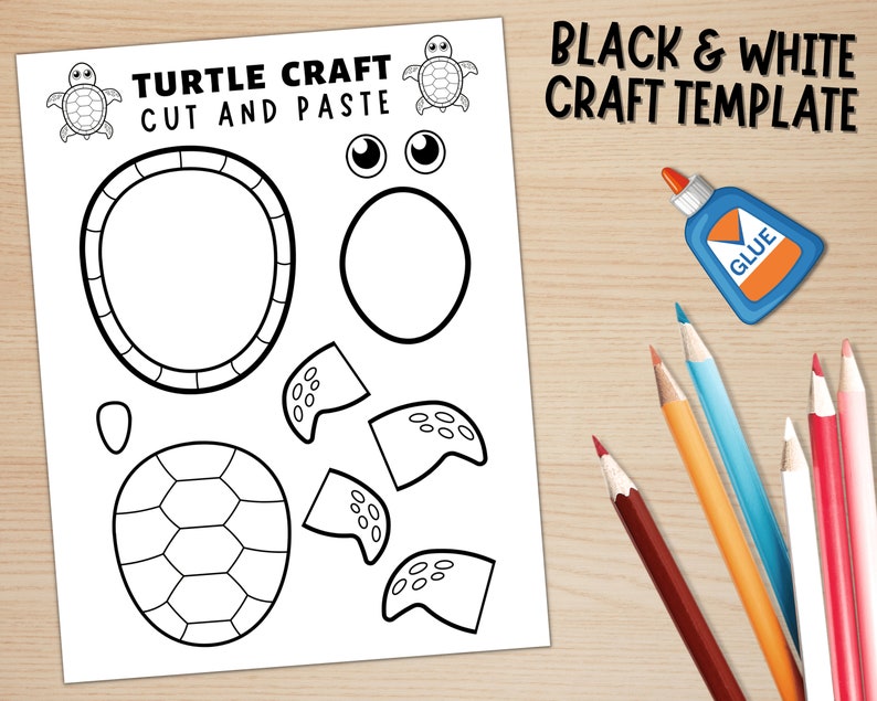 Sea Turtle Craft for Kids Sea Life Activities Ocean Animal Craft Cut ...