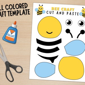 Bee Craft Printable Template | Spring Activities | Bee Coloring Page ...