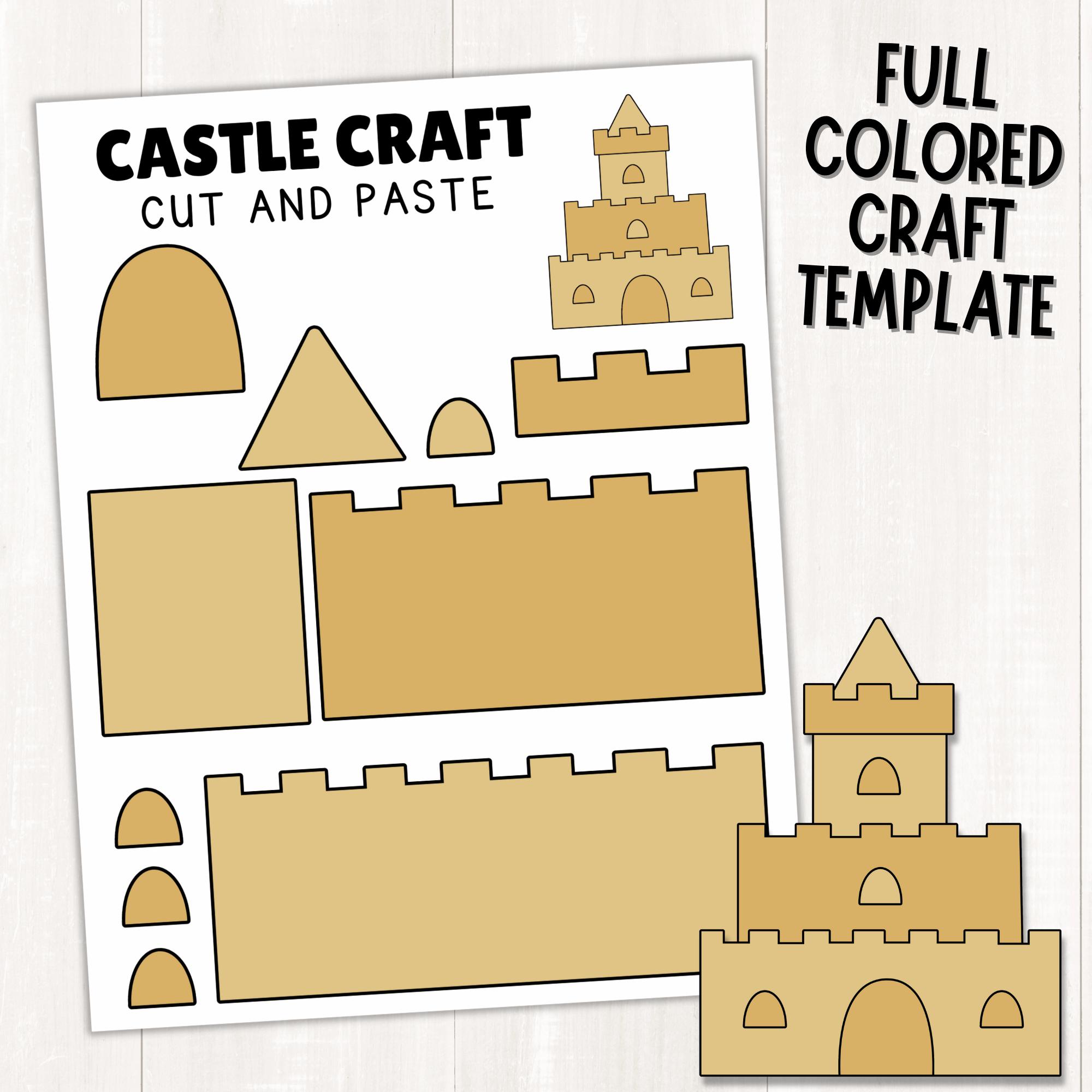Printable Sand Castle Craft Template | Summer Craft Activity | Build a ...