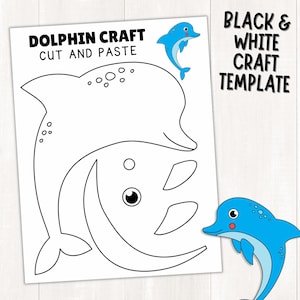 Printable Dolphin Craft Template | Summer Craft Activity | Sea Animal ...