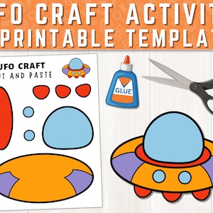 UFO Printable Craft, Outer Space Activity, Build a UFO, Space Ship ...