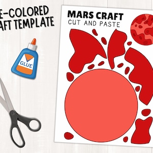 Printable Mars Planet Craft for Kids | Solar System and Space Theme ...