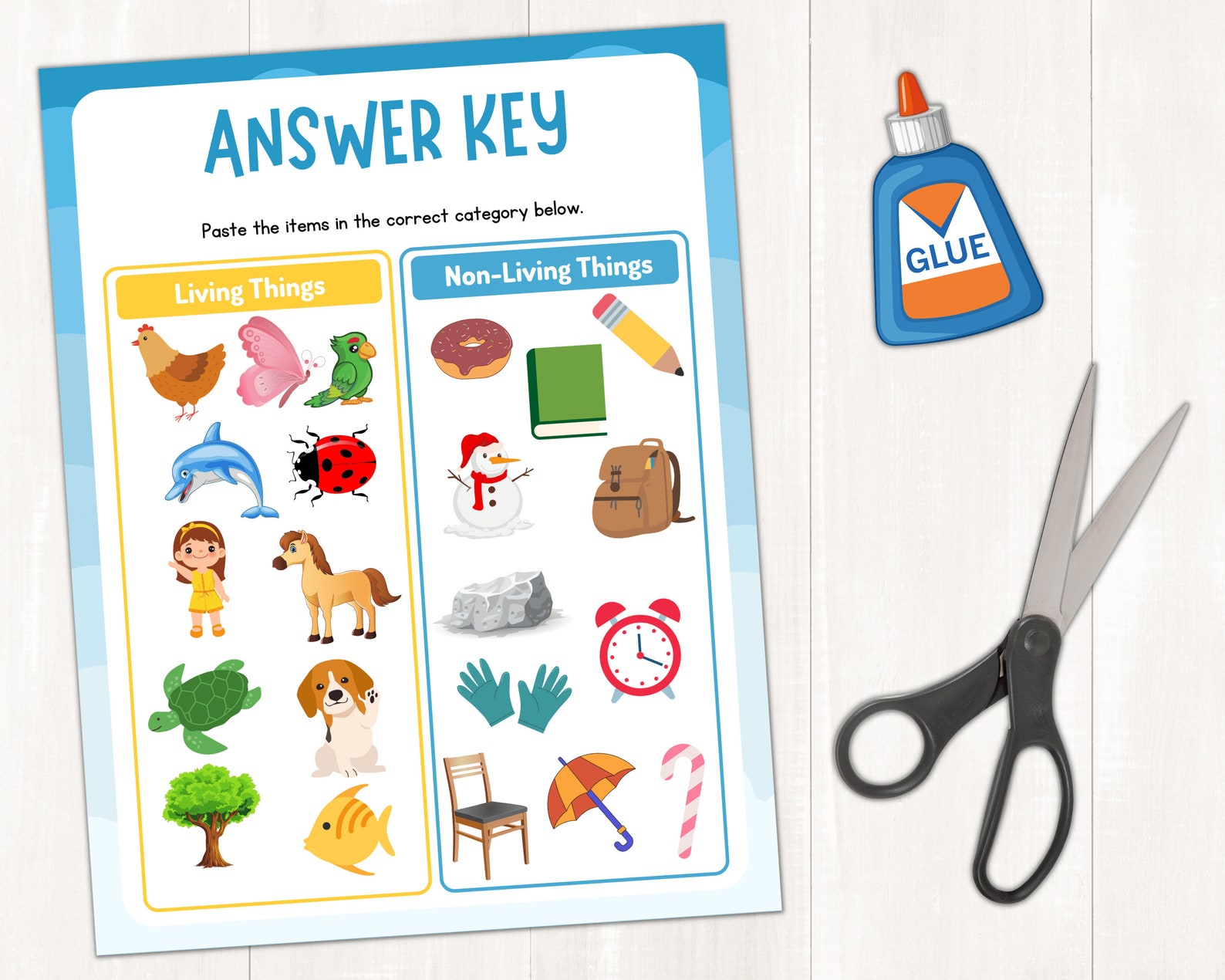 Living and Non-living Things Sorting Activity, Identifying Living and ...