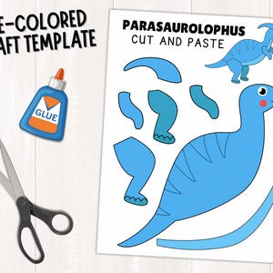 Parasaurolophus Dinosaur Craft Template | Animal Craft | Build a ...