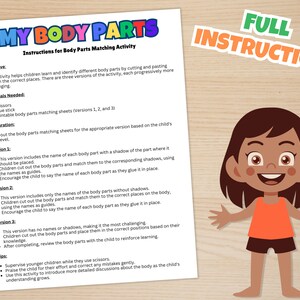 Body Parts Matching Activity | Preschool Activity | Parts of the Body ...