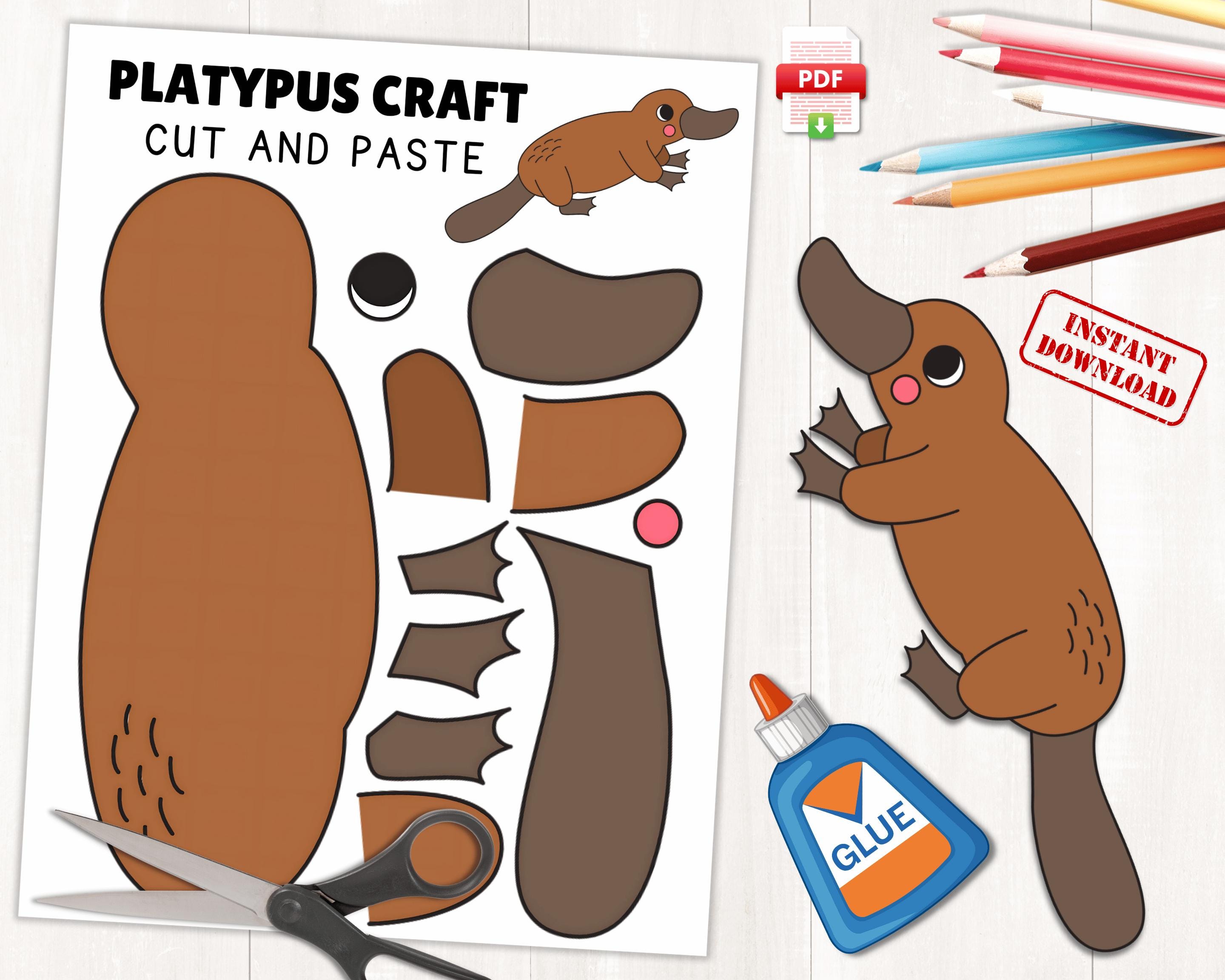Printable Platypus Craft for Kids | Australian Animal Activity | Cut ...