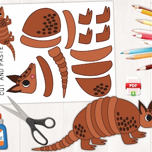 Printable Armadillo Craft for Kids | Build an Armadillo | Summer ...