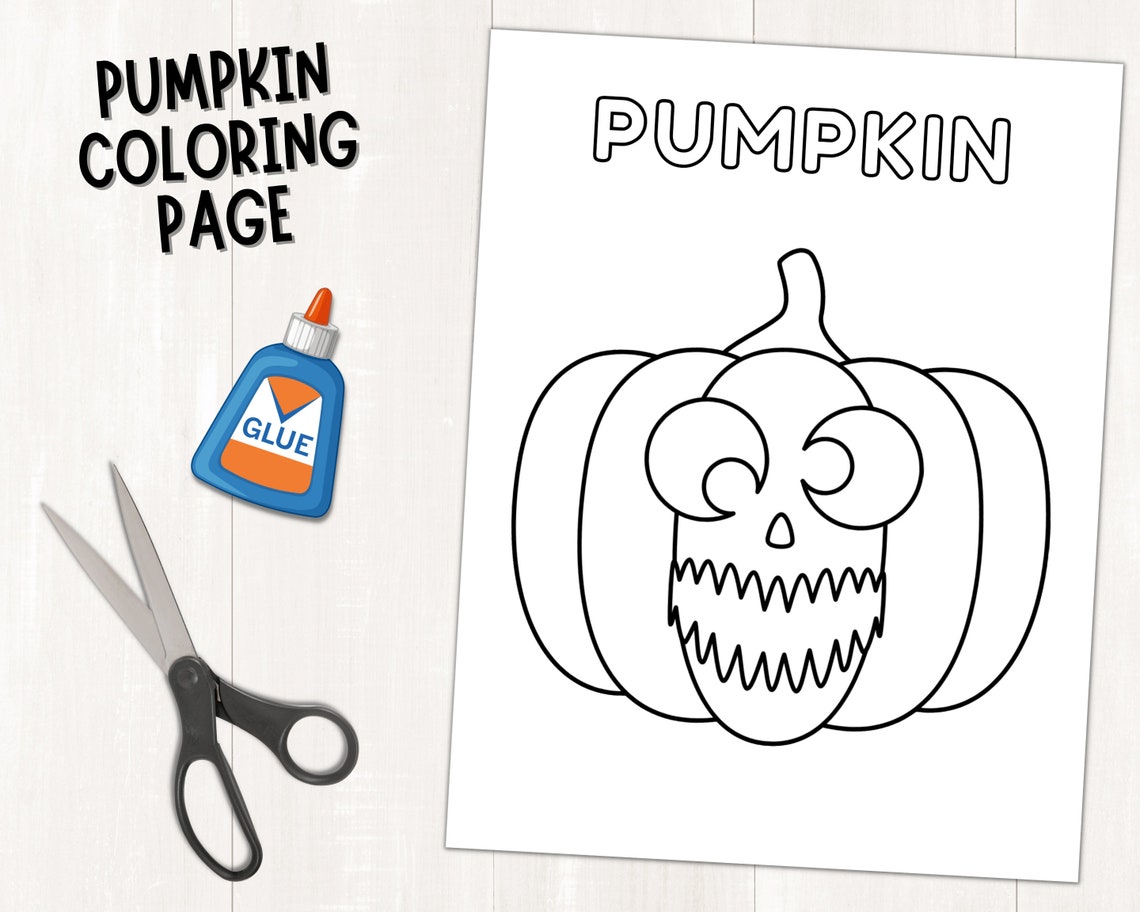 Printable Pumpkin Craft for Kids | Halloween Activities | Color, Cut ...