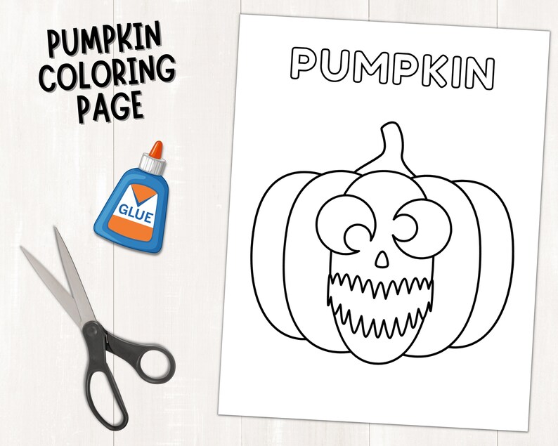 Printable Pumpkin Craft for Kids | Halloween Activities | Color, Cut ...