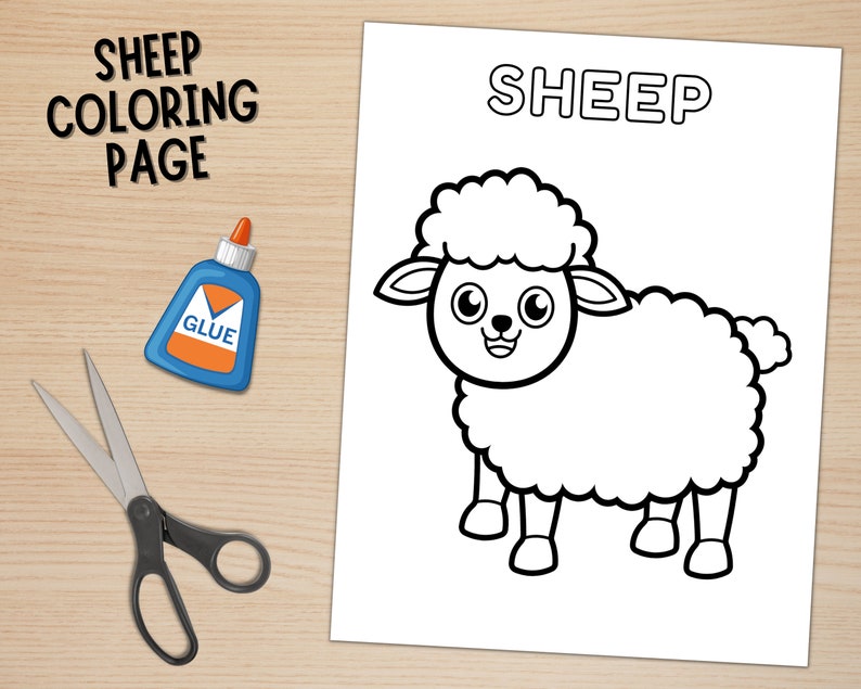 Printable Paper Sheep Craft Template for Kids | Farm Animal Crafts ...