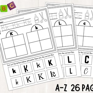 Alphabet Letter Sort Worksheets | Lowercase and Uppercase Letters ...