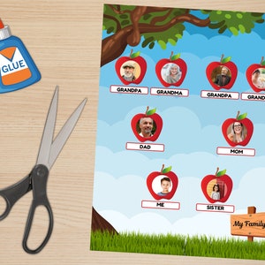 Printable Family Tree Worksheet, Family Tree Template Cut and Paste ...