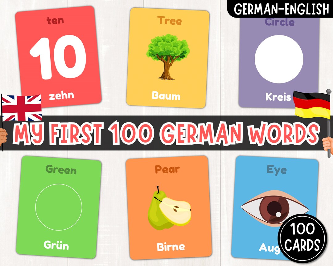 My First 100 German Words Printable German-english Picture Dictionary ...