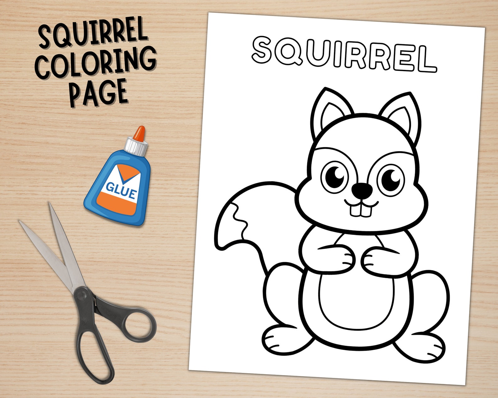 Printable Squirrel Craft Template | Forest Animal Craft | Fall ...