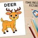 Printable Deer Craft Template | Forest Animal Crafts | Farm Animals ...