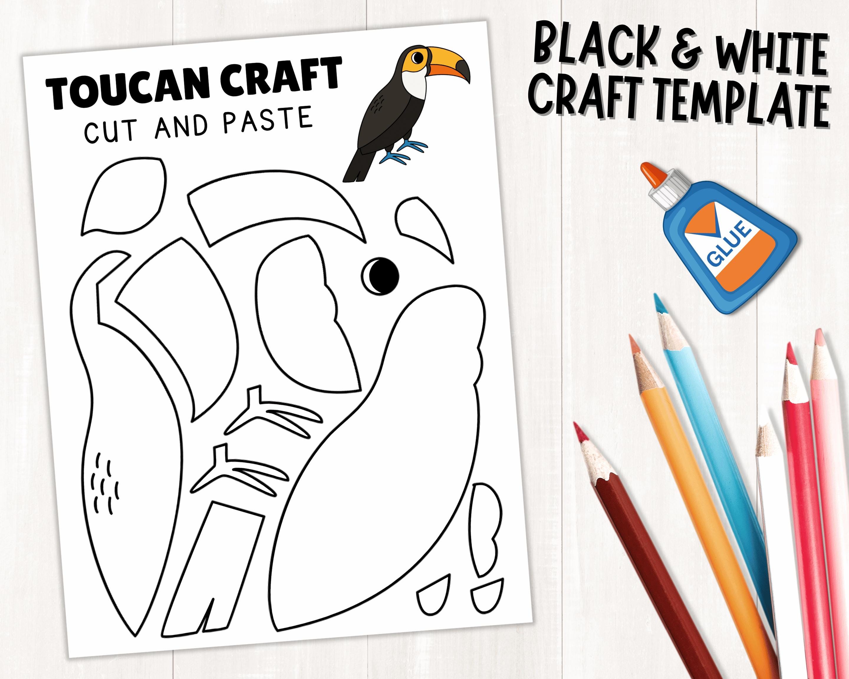 Printable Toucan Craft for Kids | Rainforest Bird Summer Activity ...