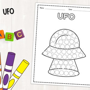 Outer Space Dot Marker | Printable Space Do a Dot Coloring Pages ...