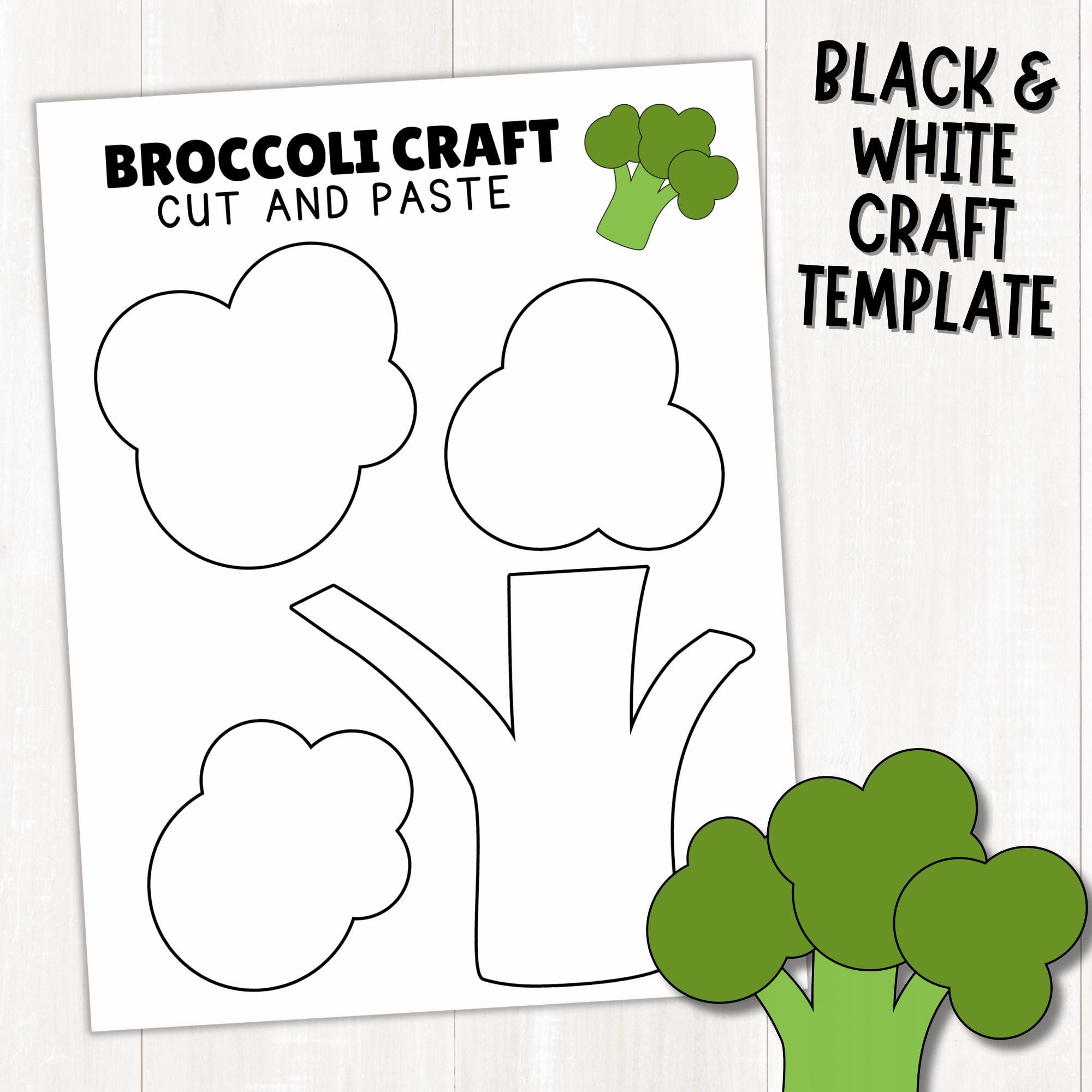 Printable Broccoli Craft Template | Vegetable Craft Activity | Build a ...