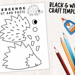 Printable Hedgehog Craft | Build a Hedgehog | Fall Craft Activity ...