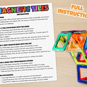 Magnetic Tiles Printable Templates | Magnetic Tile Card Puzzles ...