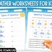 Weather Printable Worksheets for Kids, Types of Weather, What's the ...