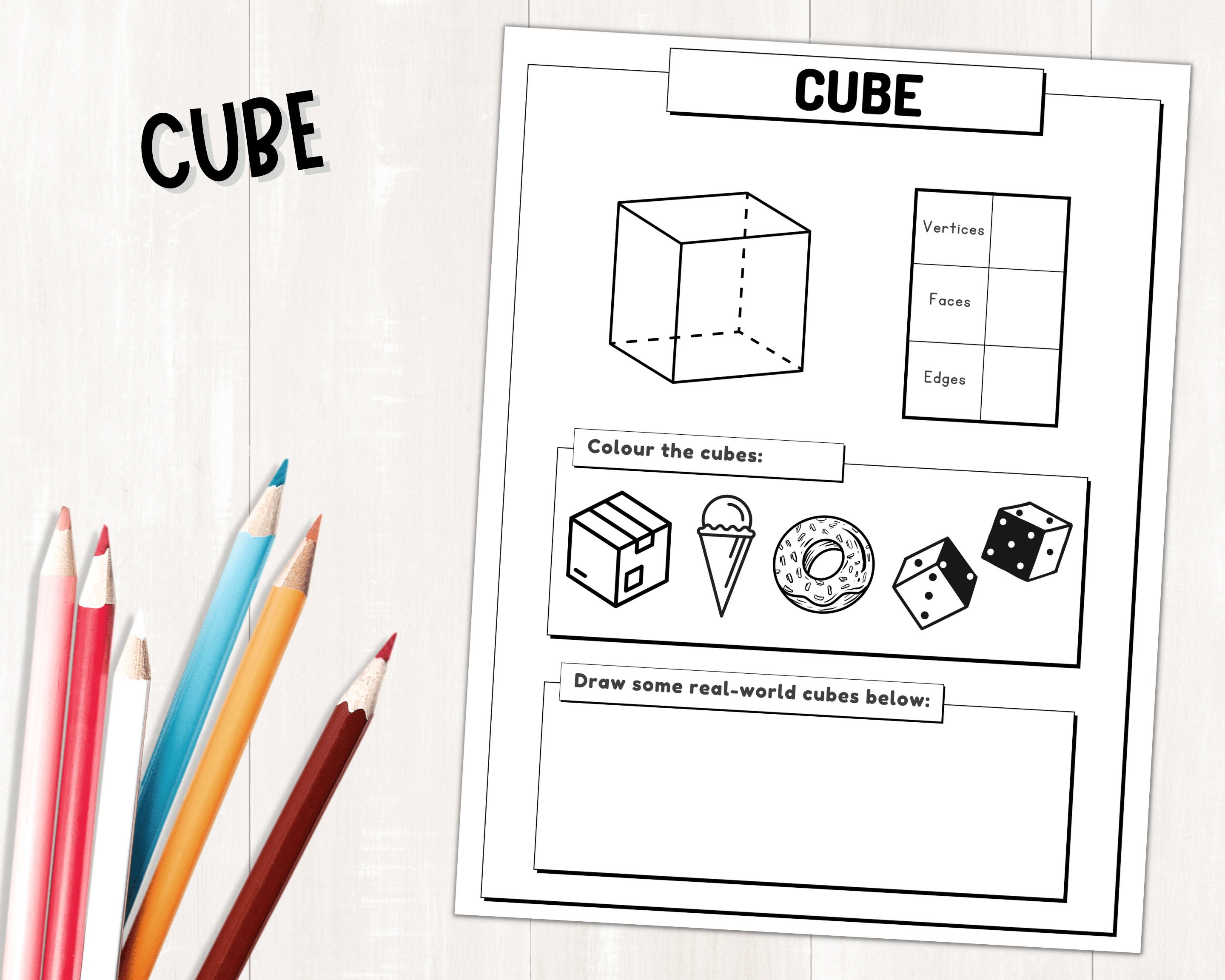 3D Shapes Attributes Worksheets | 3D Shapes Activities | Attributes of ...