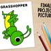 Grasshopper Craft Printable Template Insect Craft Activity - Etsy