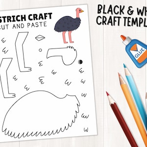 Printable Ostrich Craft Template for Kids | African Animal Activity ...