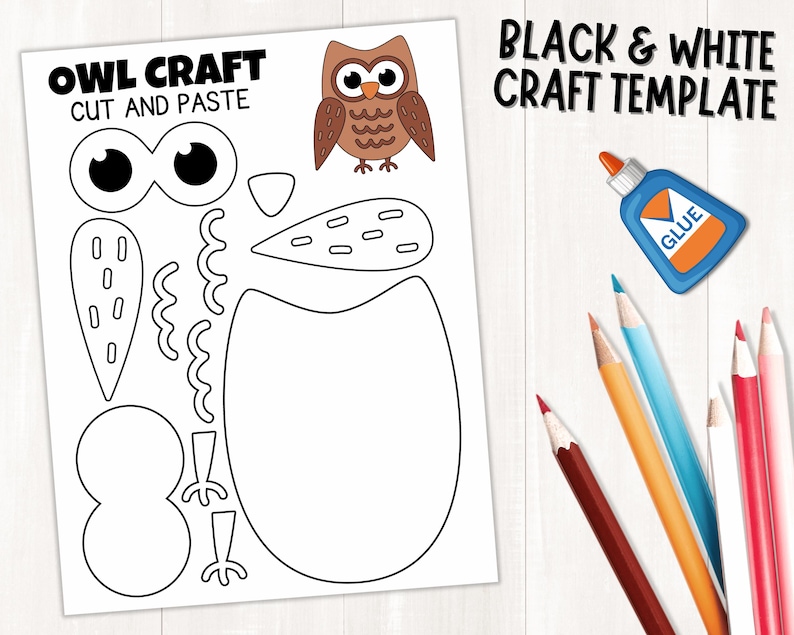 Printable Owl Craft Template for Kids | Fall Crafts & Activities ...