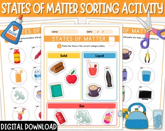 Water States of Matter Sorting Activity - Etsy