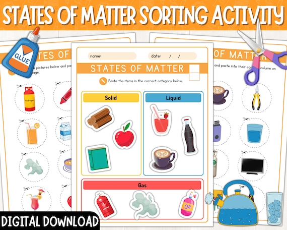 Hoja De Trabajo Sobre Los Tipos De Materia