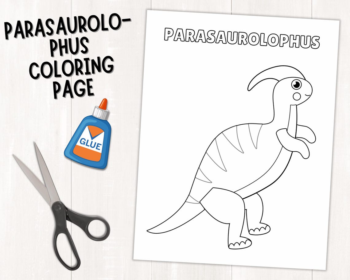 Parasaurolophus Dinosaur Craft Template | Animal Craft | Build a ...